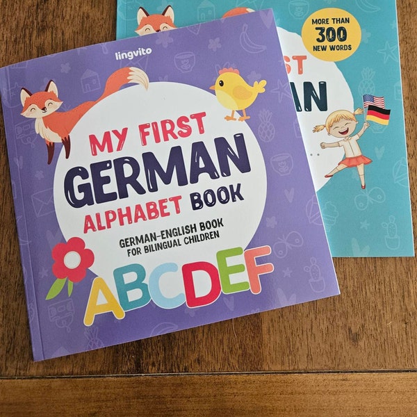 German Alphabet Book First Teach German Words Bilingual Education Learn ...