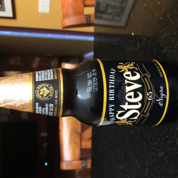 Custom Modelo Negra Beer Label, Cerveza Modelo, Personalized Gift, Gift ...