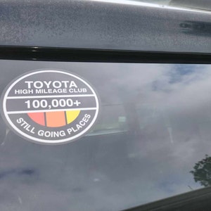 Toyota High Mileage Club Vinyl Sticker 4WD 4X4 Japanese Vintage Retro ...
