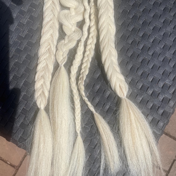 Bohemian Braids With Viking Dreadlocks (various Colors) • Ponytail Tie ...