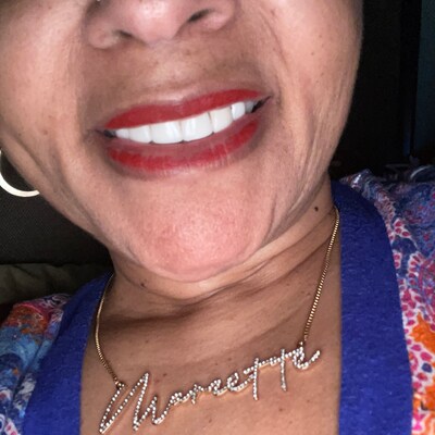 18K Gold Filled Name Necklace Thick Box Chain Custom Name - Etsy