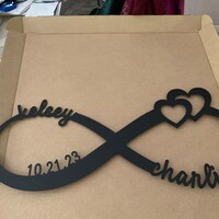Personalized Wedding Gift for Couple Custom Infinity Sign Wedding Date ...