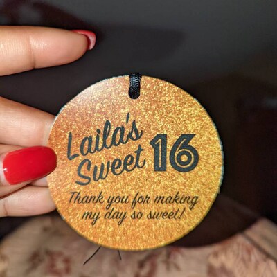 Sweet Sixteen Favor Tag, Sweet 16 Favor Tags, Sweet Sixteen Party Favor ...