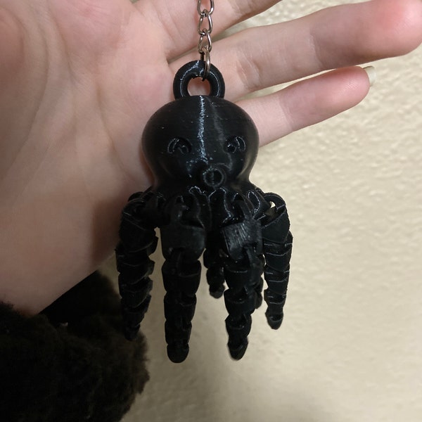 3d Printed Articulated Octopus Keychain - Etsy