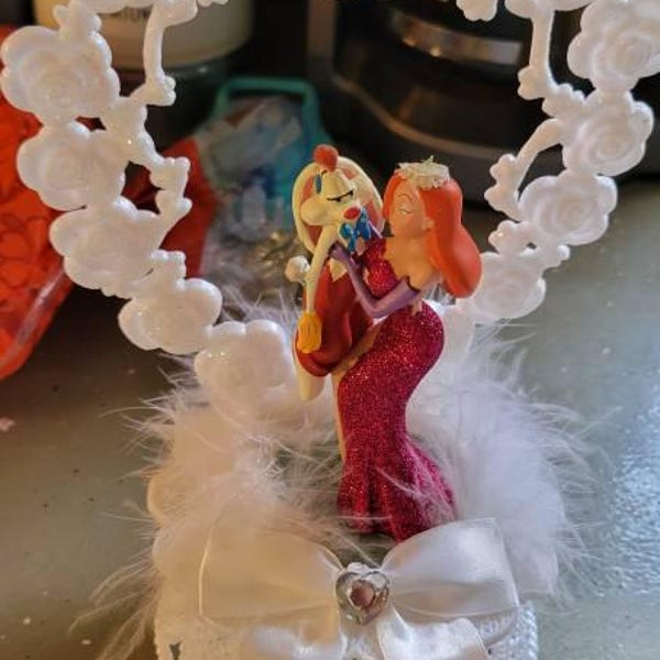 SPECIAL Eric and Little MERMAID Wedding Cake Topper Lot Glasses, Knife ...