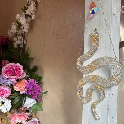 Snake Wall Art. Serpent Wall Sun Catcher. Witchy Art, Ritual Decor ...