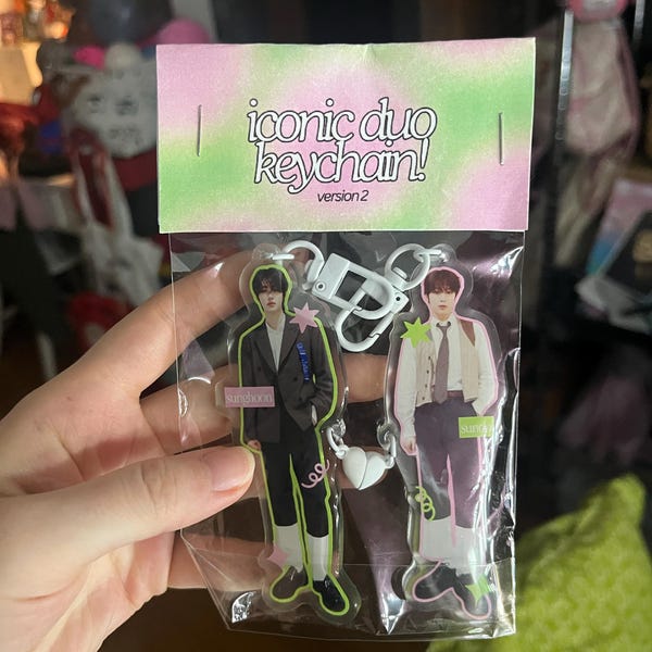 Kpop Keychain, Iconic Duo Keychain, Magnetic Keychain, Zb1 Keychain ...