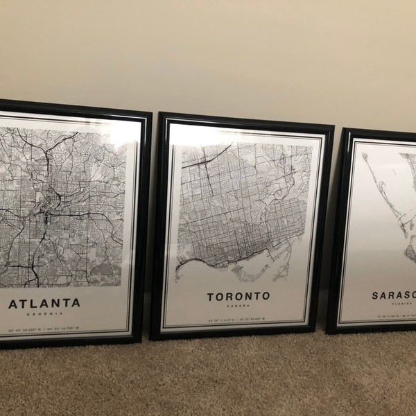 Custom Map Print, Personalized Map Art, Custom City Map Print, Custom ...