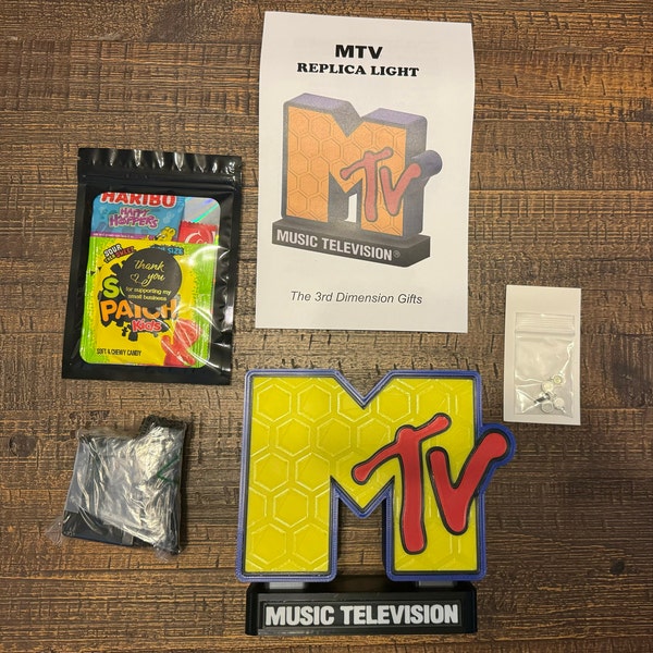 MTV Lighted Sign - Battery or AC Power Option - Etsy