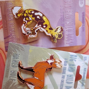 Big and Wild Dogs: Maned Wolf Rose Gold Hard Enamel Pin 1.75 - Etsy