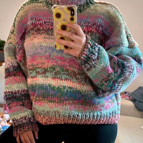 Hand Knitting Pattern -the Jupiter Jumper - Etsy