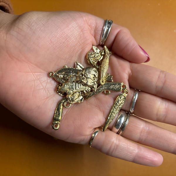 Evil Eye Custom Made Box With Gold Milagro Charms - Light Blue Box ...