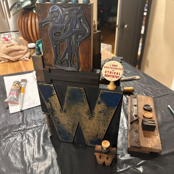 Mailbox Table Top Letter Box Antique Letterpress Printing Box - Etsy