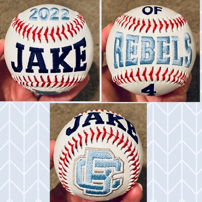 Custom Embroidered Baseballs - Etsy