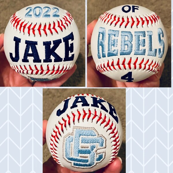 Custom Embroidered Baseballs - Etsy