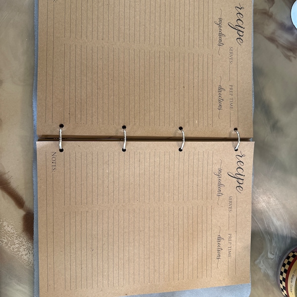 Recipe Book Paper Blocks to Refill, Additional Paper Blocks for ...