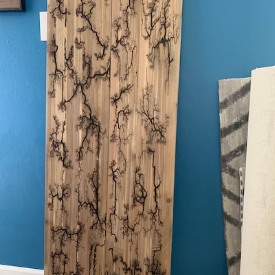 Custom Sized Fractal Burned Cedar Wood Boards for Shelves, Furniture ...