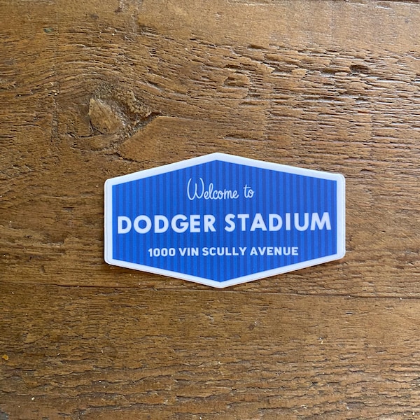 Dodger Stadium Welcome Sign Sticker || Dodgers Gift || Dodgers Sticker ...