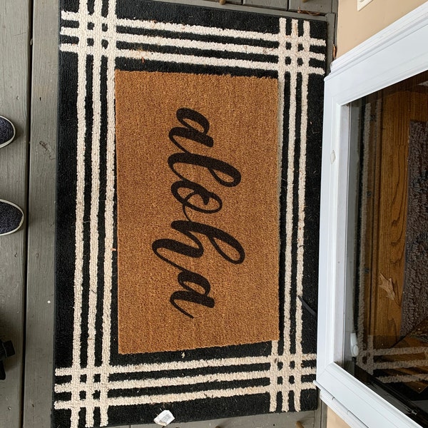 Aloha Doormat, Aloha Door Mat, Funny Doormat, Housewarming Gift ...