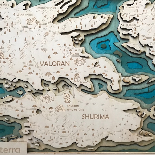 3D Hyrule Map, the Legend of Zelda: Breath of the Wild Map, Handmade ...