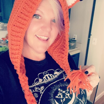 Fox Hood, Festival Hoods, Fox Cosplay, Cosplay Hood, Crochet Fox Hat ...