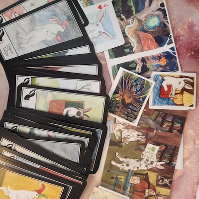 The Rabbit Tarot Deluxe Version Animal Art Card Deck - Etsy