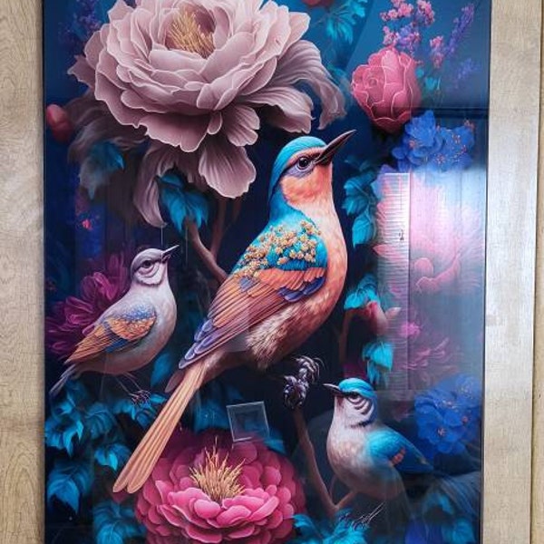Paint Splash Ring Glass Printing Wall Art Home Decoration House Warming ...