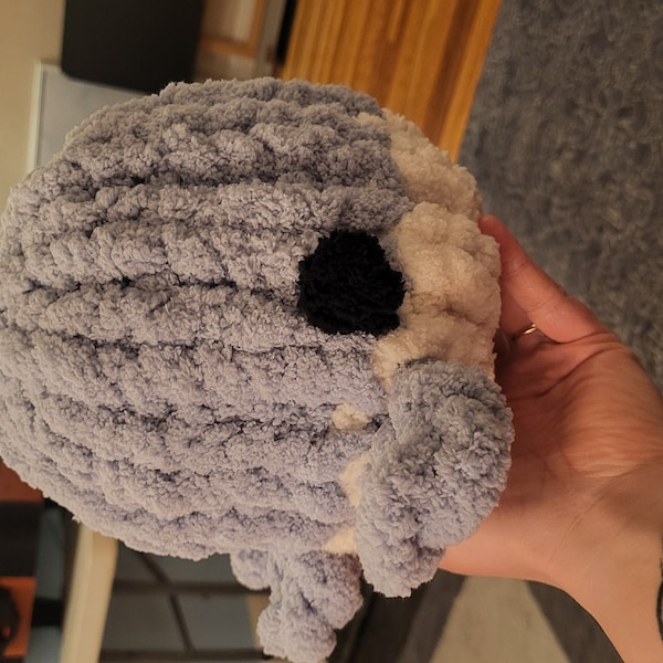 Willie the Whale LARGE SIZE Video Tutorial/pattern, Learn How to Finger Knit, Hand Knitting ...