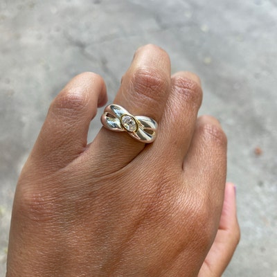 Vintage 10 K Yellow Gold Child's Baby Eternity Style Band Ring, Size .5 ...