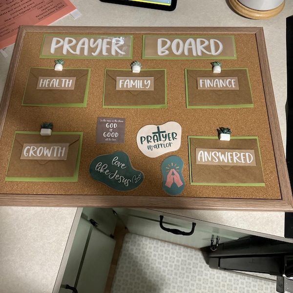 Printable Prayer Board Kit, Prayer Cards, Christian Wall Collage Bible ...