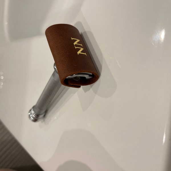 Customized Edge Razor Protector Case, Leather Razor Cover, Handcrafted ...