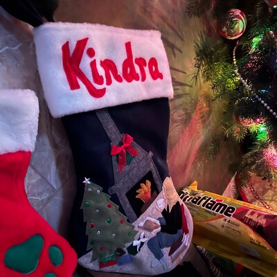 Reading Girl Christmas Stockingthe Perfect Winter - Etsy