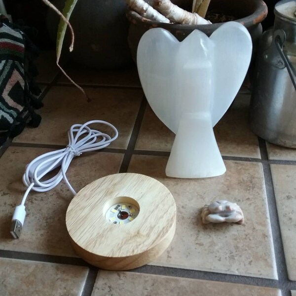 Large White Wood Light Stand - Etsy