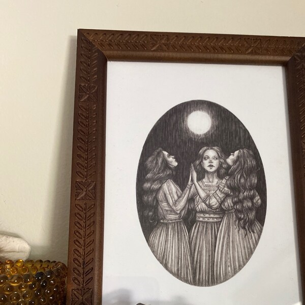 Coven - Fine Art Print - Witch Coven - Gothic - Victorian - Full Moon ...