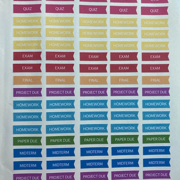 School Stickers, Student Stickers, Student Planner Stickers, Printable ...