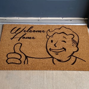 Fallout Boy Vault-tec Nuka Cola Wasteland Doormat Welcome Mat Eco ...