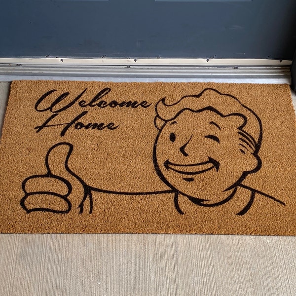 Fallout Boy Vault-tec Nuka Cola Wasteland Doormat Welcome Mat Eco ...