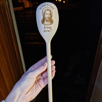 What Would Jesus Stew Wooden Spoon 015-370 12inches Funny Christian ...