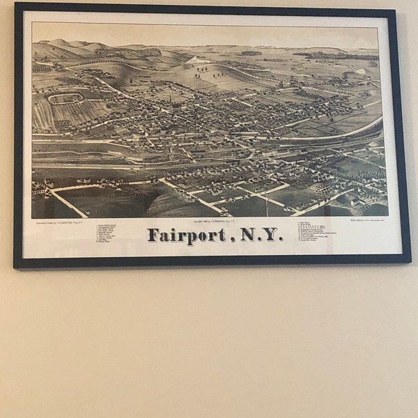 Fairport Map 1885 - Old Map of Fairport New York Art Vintage Print ...