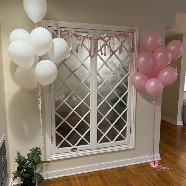 White Enagagement Balloon Decorations, She Said Yes Balloons ...
