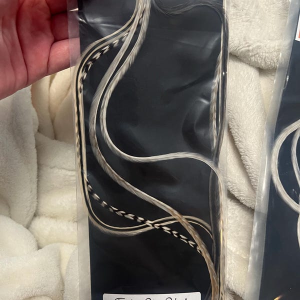 Feather Hair Extension Kit, 6 Real Feathers, Pick Your Length Short to ...