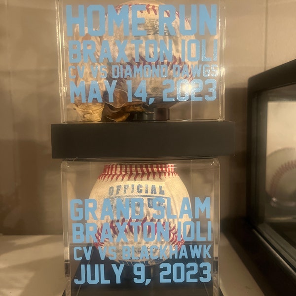 Baseball Display Case - Softball - Personalized - Game Ball Home Run ...