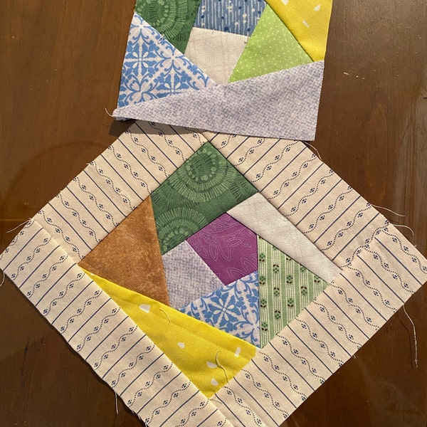 Crazy Scrap Quilt Block Pattern, Foundation Paper Piecing Pattern, FPP ...