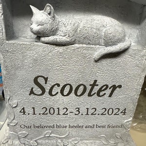 Cat Memorial Stone, Custom Cat Memorial Gift, Cat Sympathy Gift, Cat ...