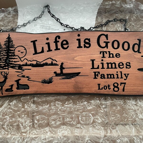 Outdoor Wood Sign Custom Camp Sign Personalized Camping Sign RV Decor ...