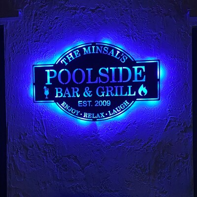 Custom LED Logo Sign / Light up Custom Logo Metal Sign / - Etsy