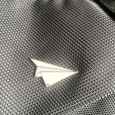 Paper Airplane Pins, Enamel Pin, Lapel Pin, Gold Plated, Set, Gift ...