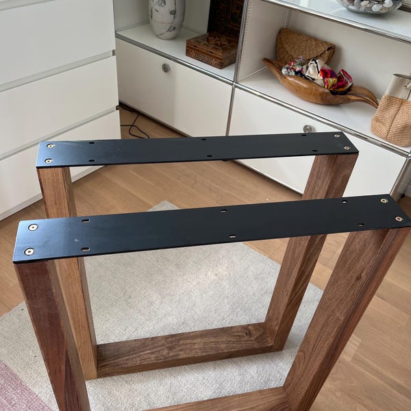 OAK Wood Table Base CROSSOVER Frame Table Runners - Etsy