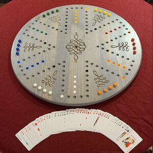 Marbles Game Double Sided 46 Player Marbles and Card Game - Etsy