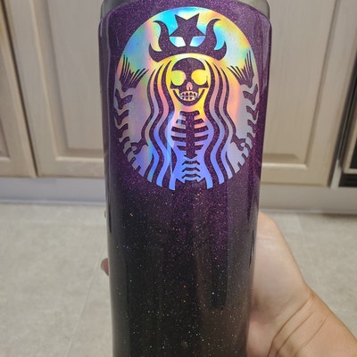 Gothic Starbucks Inspired Glitter Tumbler - Etsy